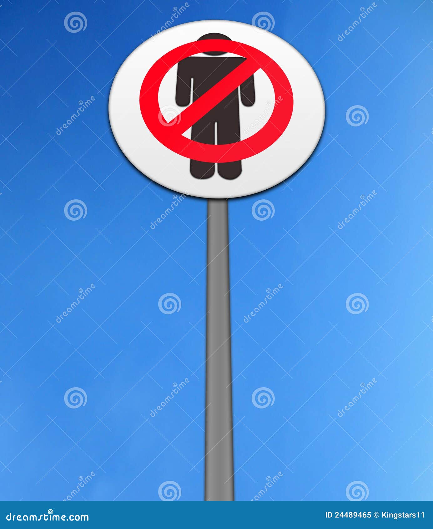 No Men Isolated Against a Bright Blue Sky Stock Image - Image of blue ...