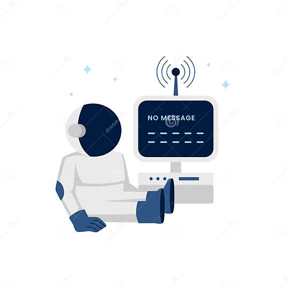 No Message at Screen Computer at Space with Galaxy for No Data or Chat ...