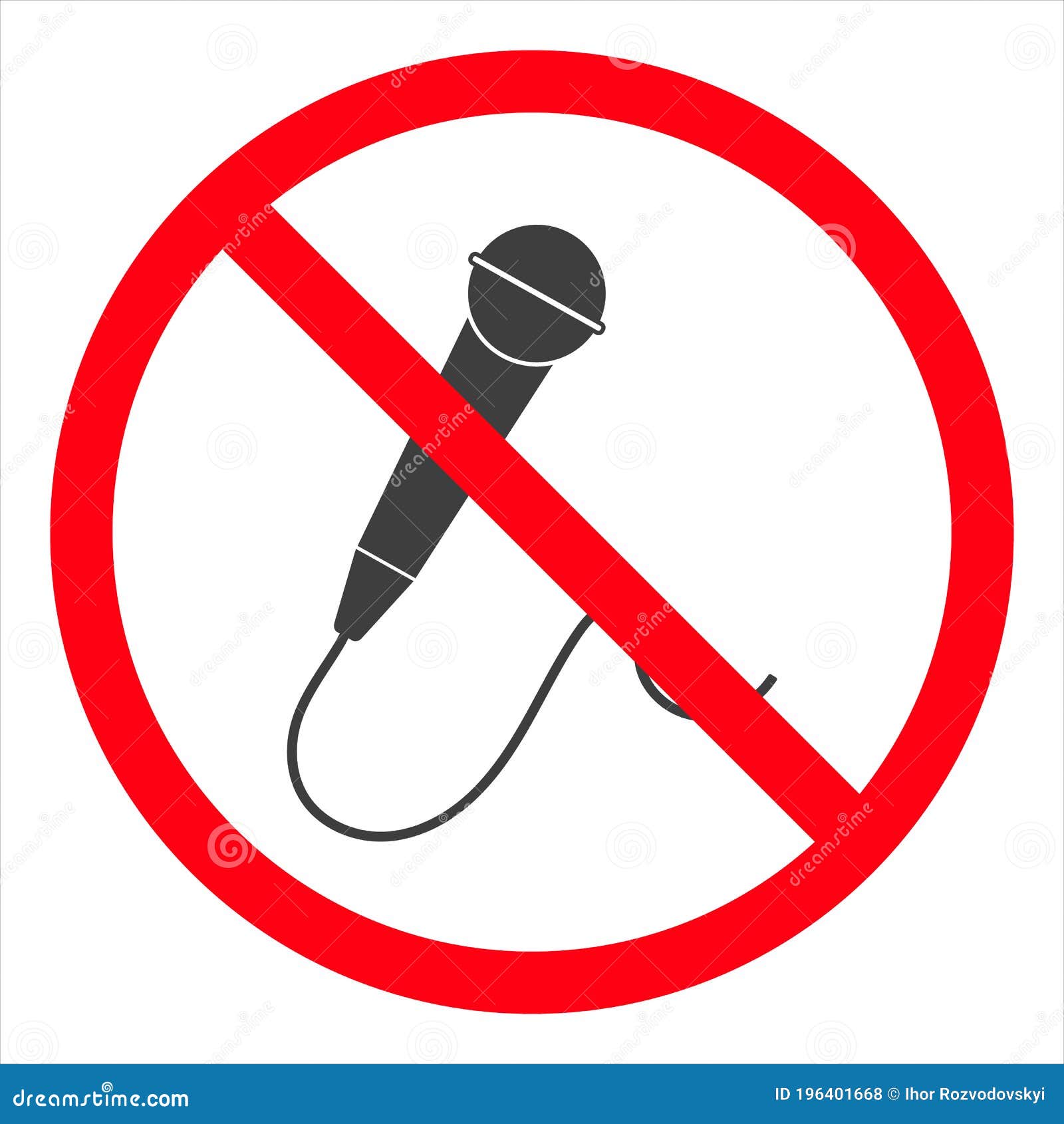 No Mic Allowed. Isolated Vector Illustration EPS10 Stock Vector ...