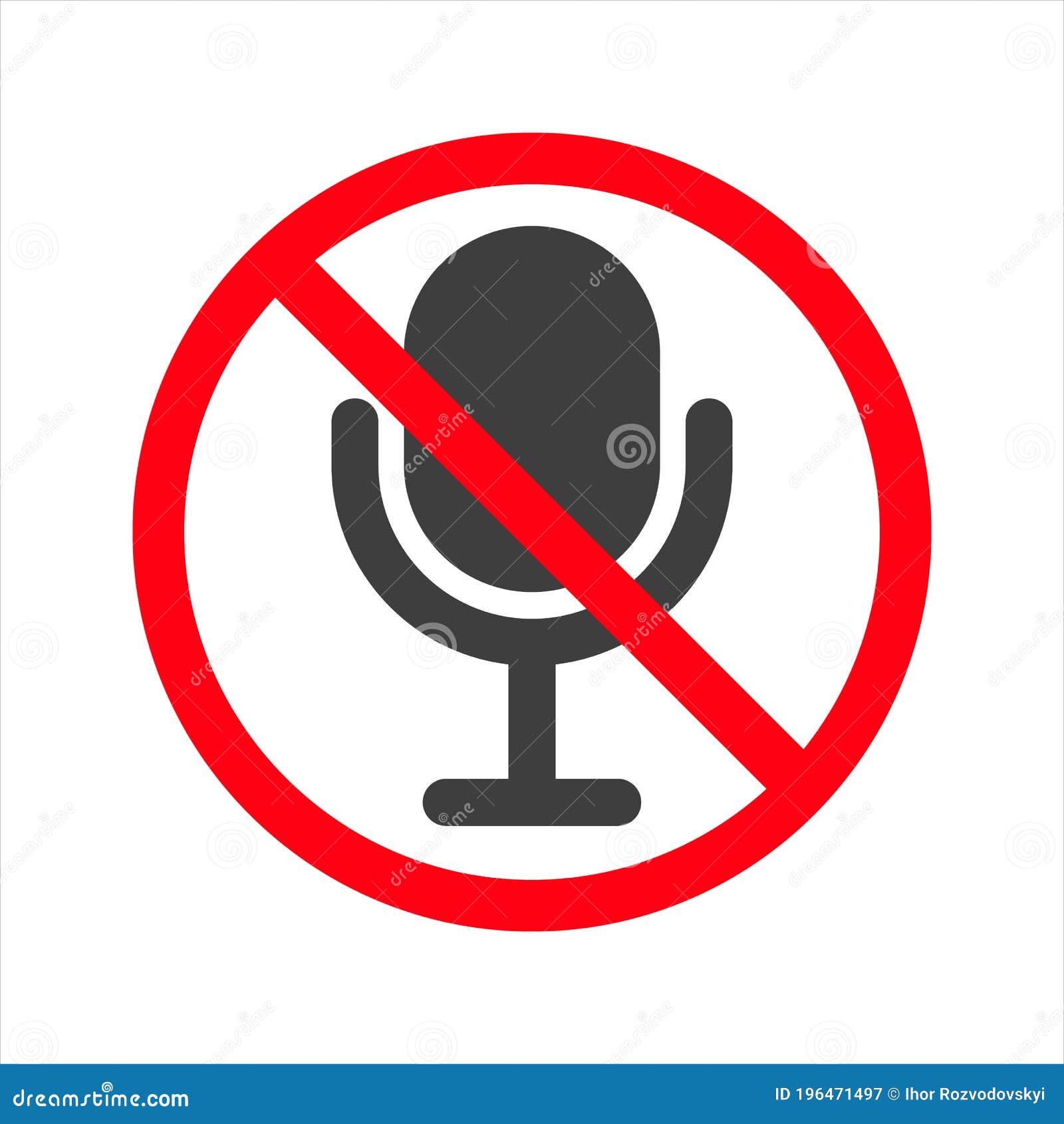 No Mic Allowed. Isolated Vector Illustration EPS10 Stock Vector ...