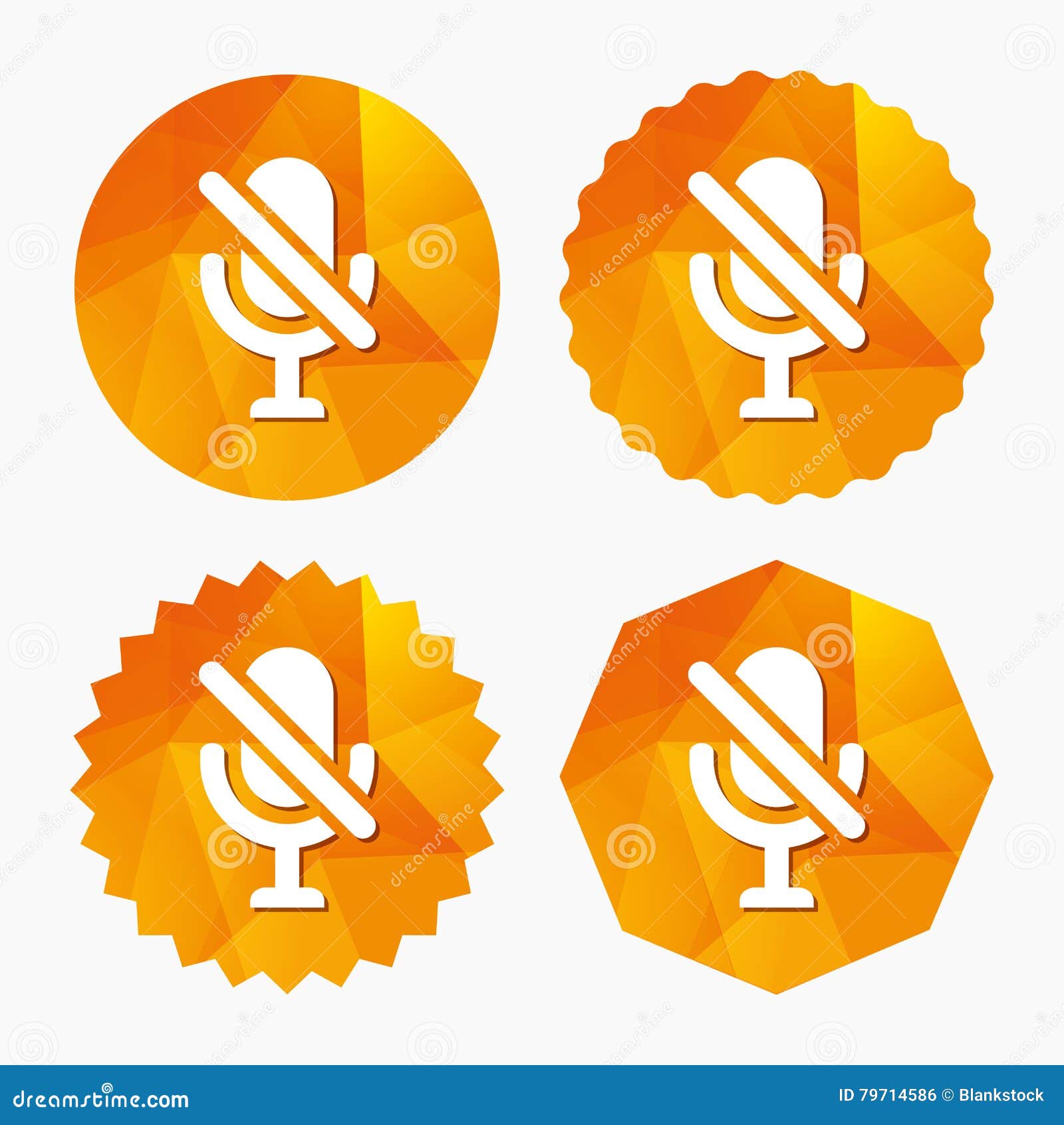 No Microphone Sign Icon. Speaker Symbol Stock Vector - Illustration of ...