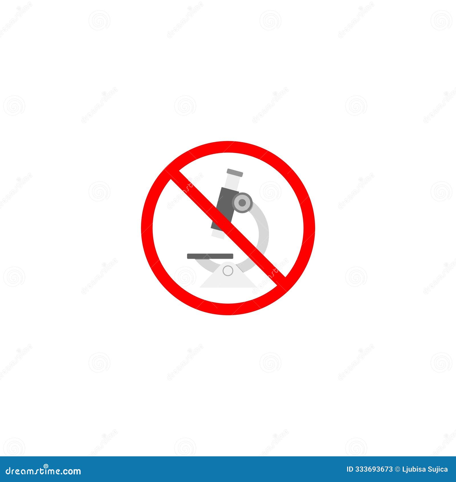 No Microscope Icon. Illustration on a White Background Stock Vector ...