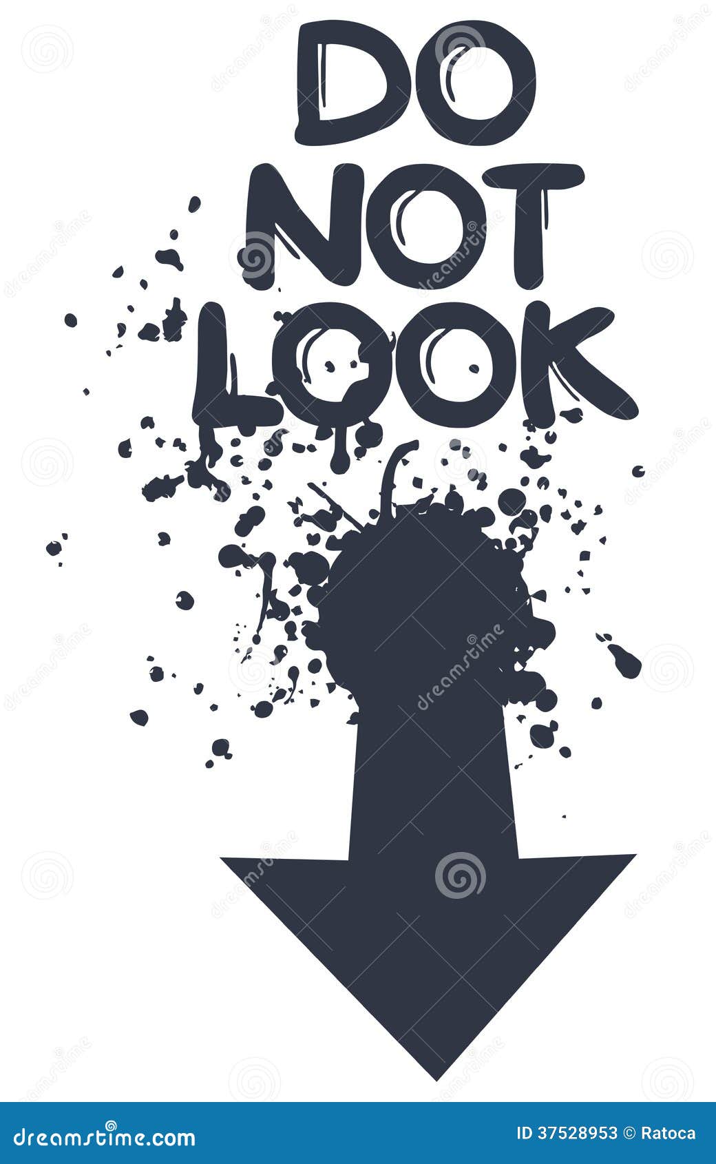 No mire ilustración del vector. Ilustración de fondo - 37528953