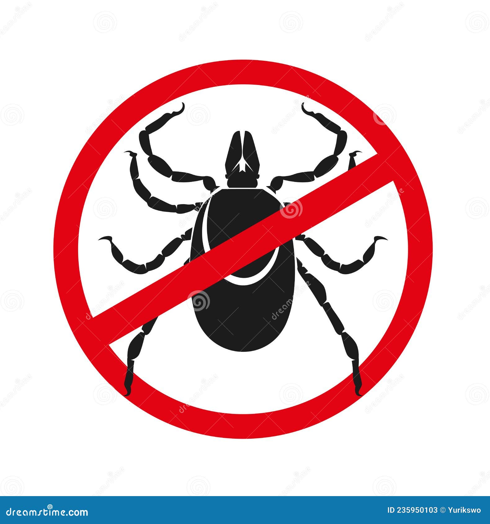 No mite icon stock vector. Illustration of insecticide - 235950103