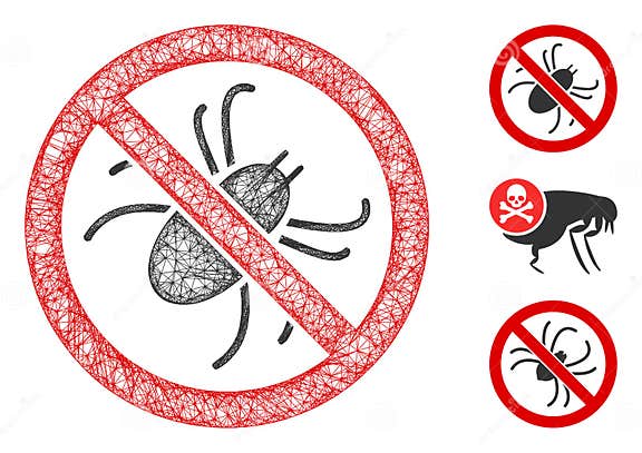 No Mite Polygonal Web Vector Mesh Illustration Stock Illustration ...