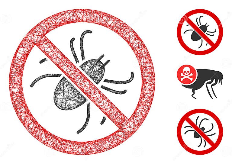 No Mite Polygonal Web Vector Mesh Illustration Stock Illustration ...