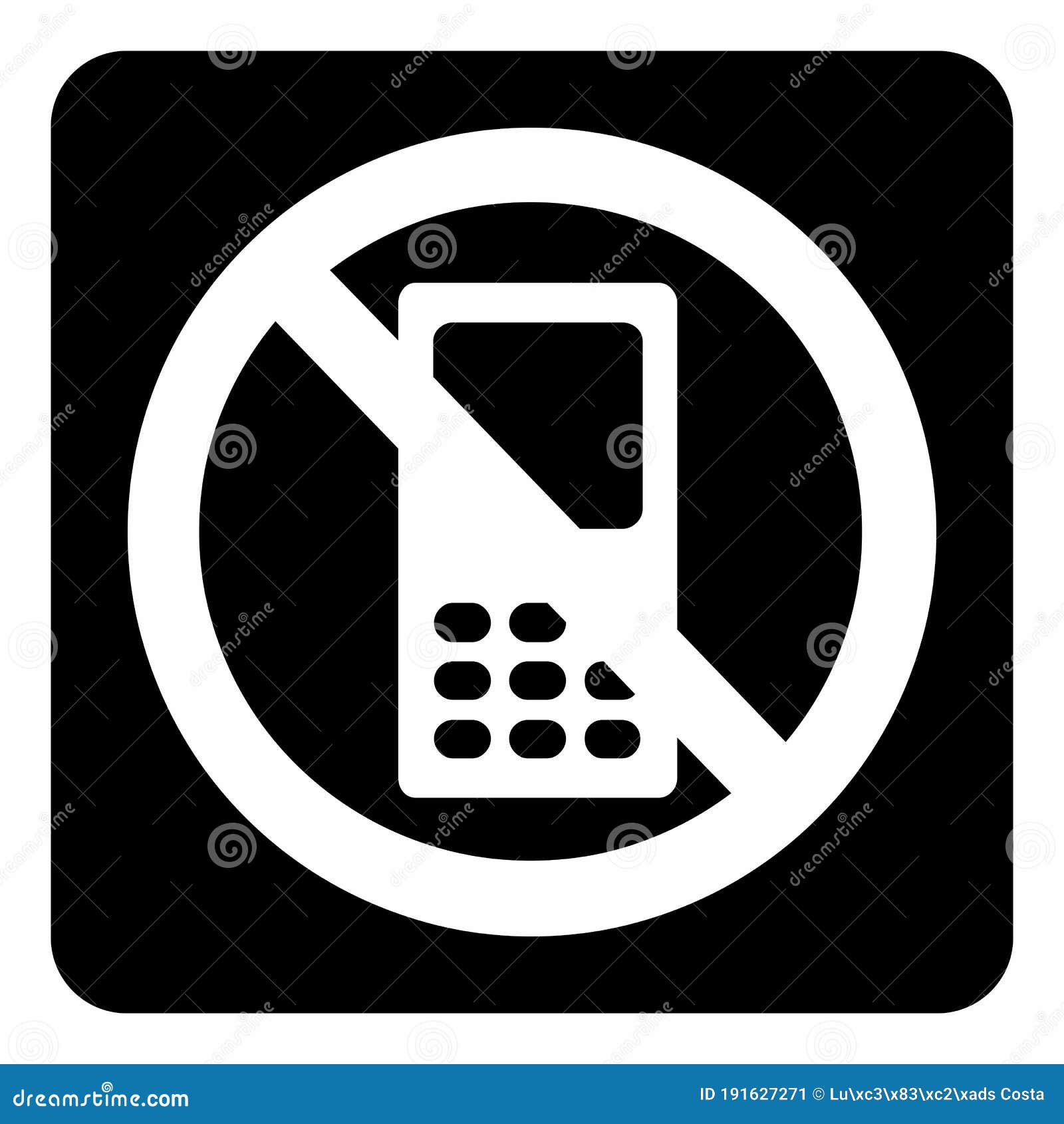 No mobile icon stock illustration. Illustration of smartphone - 191627271