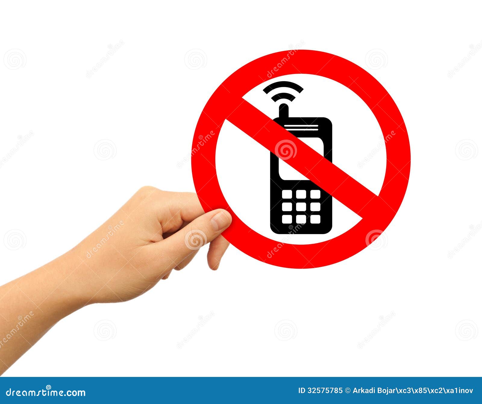 No mobile phone sign stock illustration. Illustration of round - 32575785