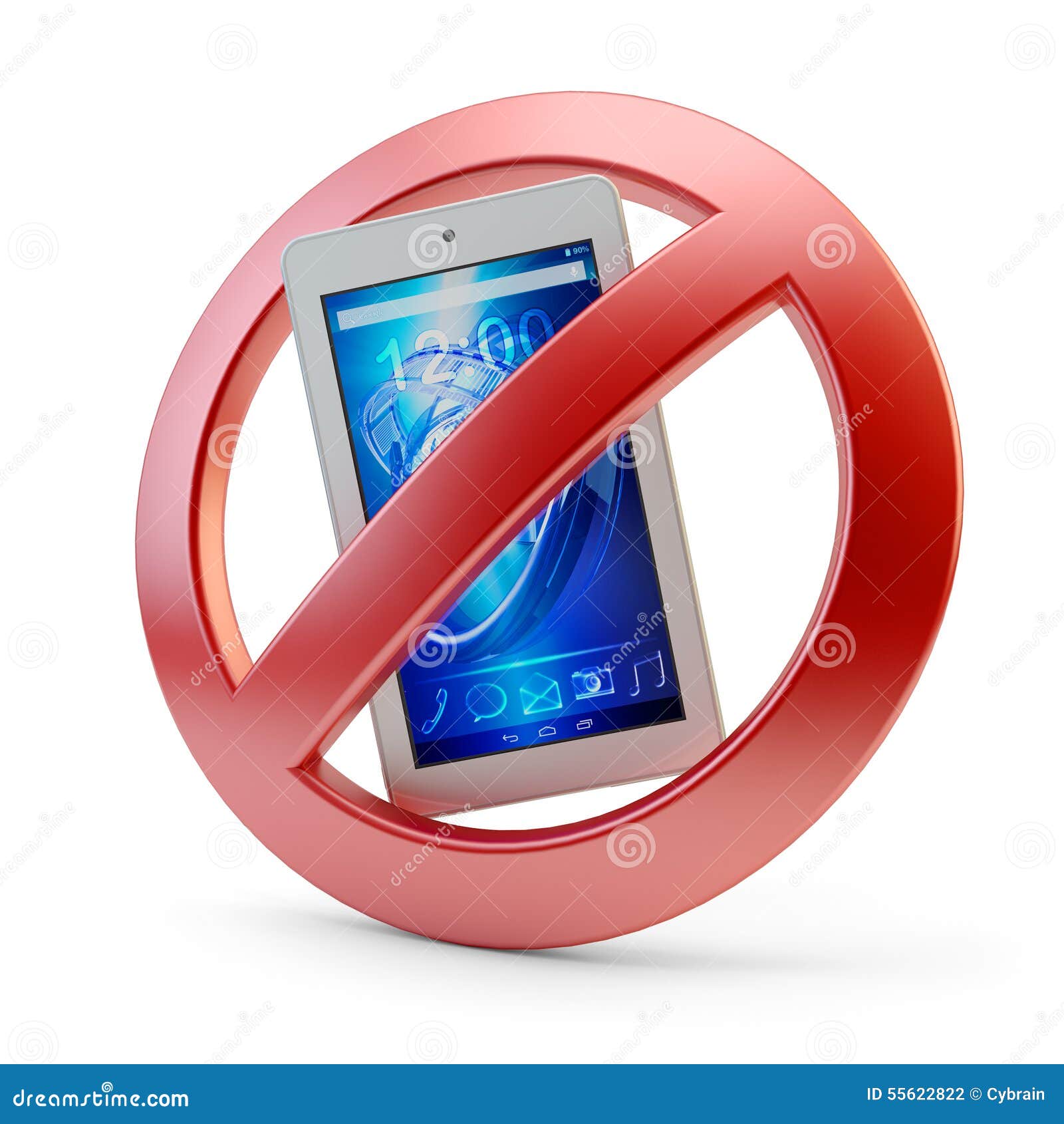No Mobile Phone Usage Allowed Sign Stock Illustration - Illustration of ...