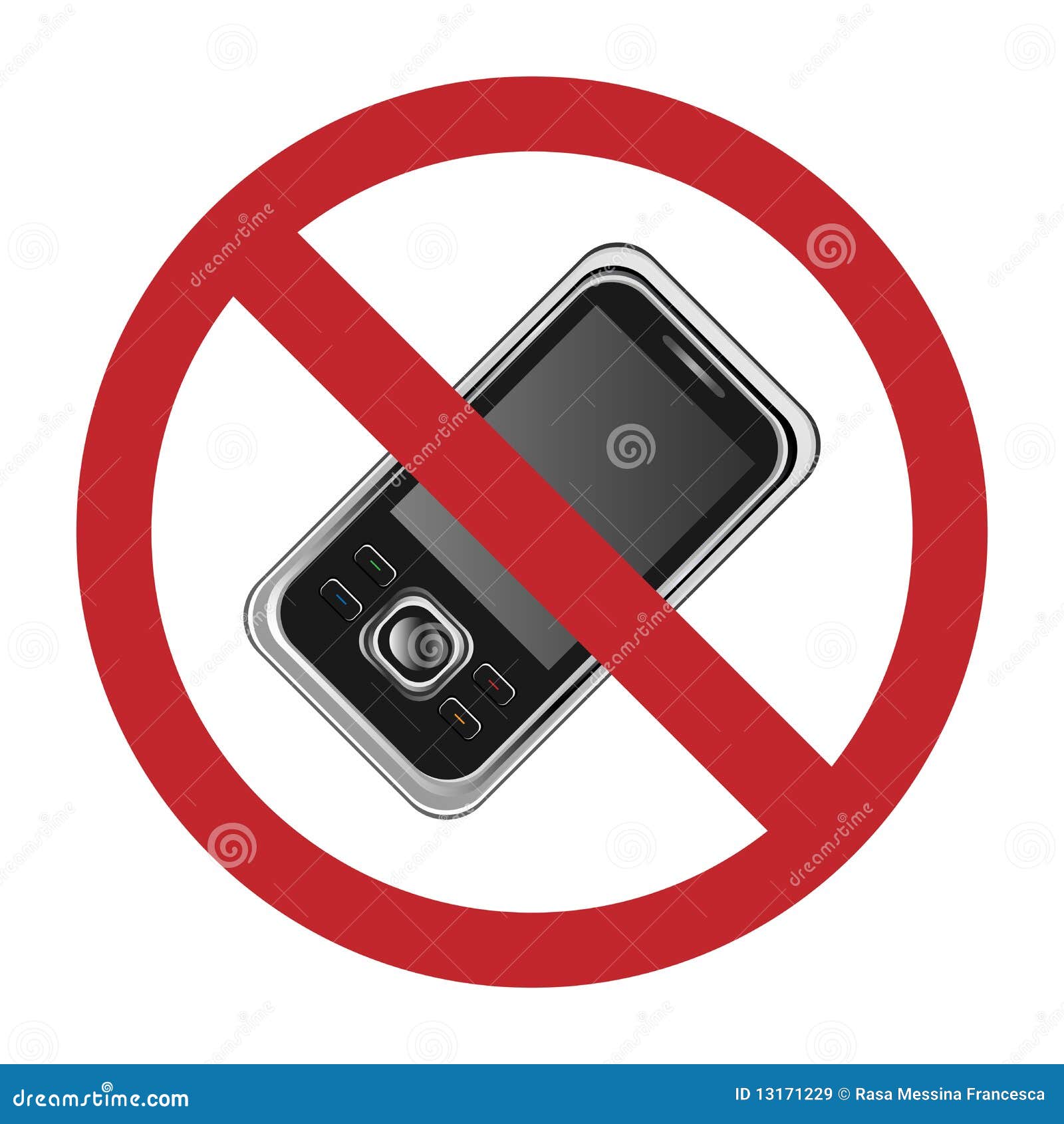 No Phones Sign Cartoon Vector | CartoonDealer.com #43850759