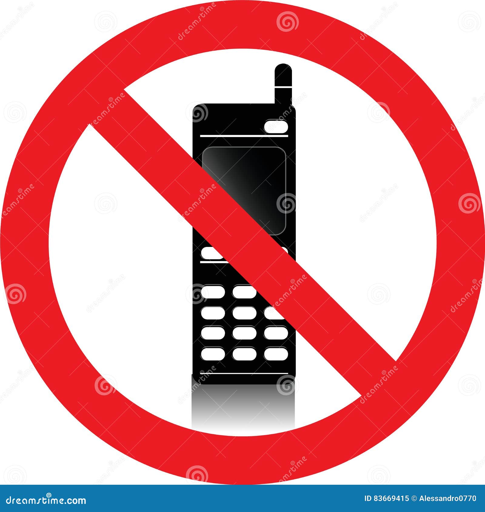 No Phones Sign Cartoon Vector | CartoonDealer.com #43850759