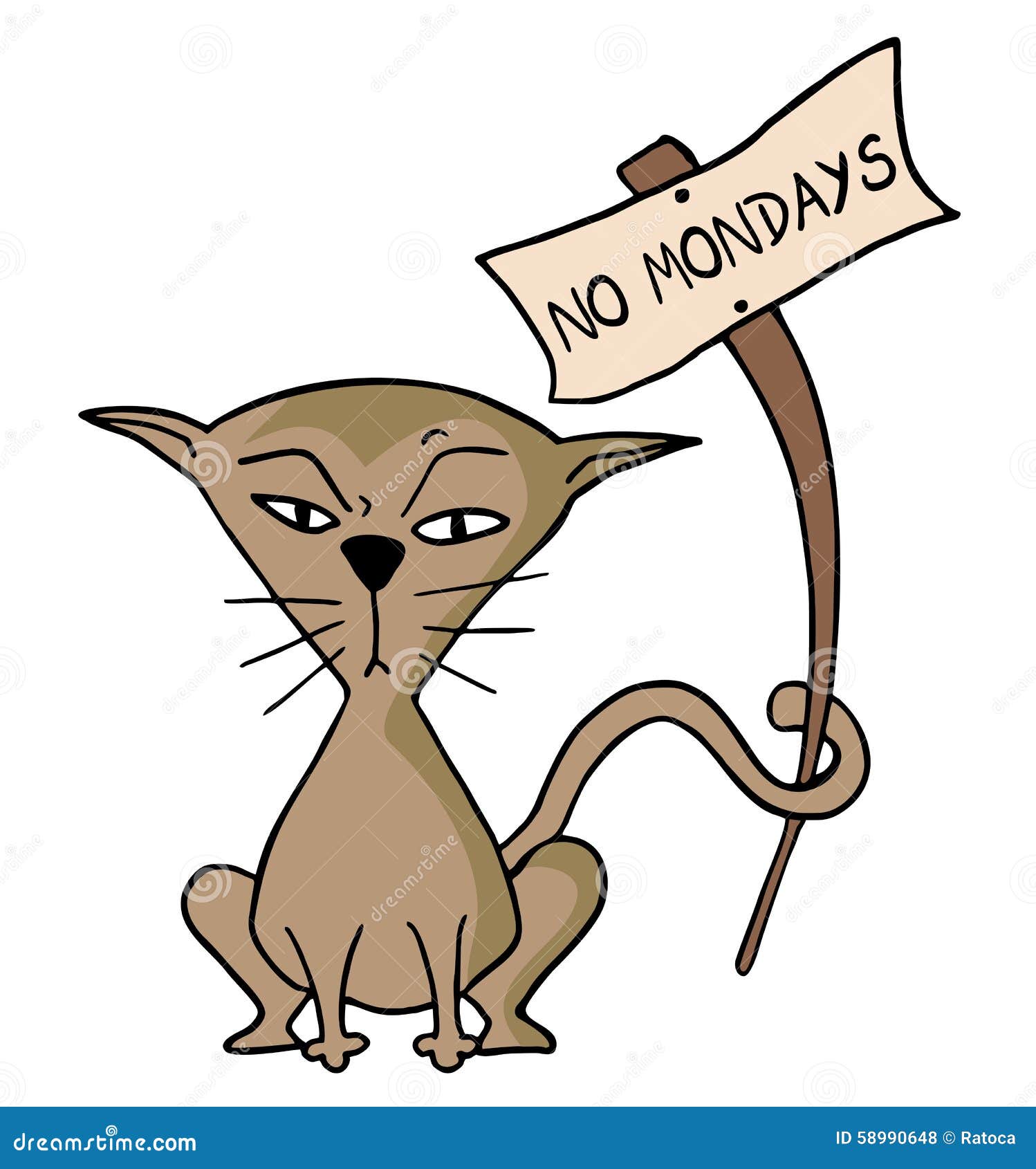 No mondays message stock vector. Illustration of creative - 58990648