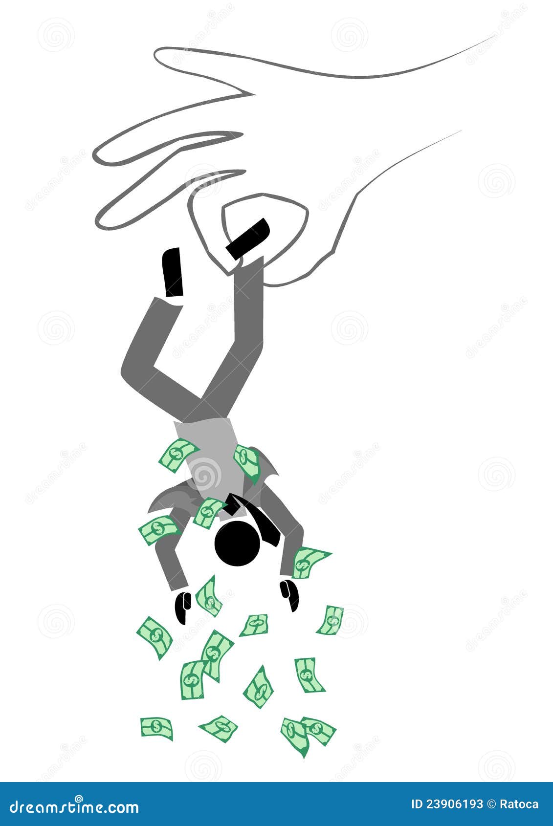 No money stock vector. Illustration of shake, revenue - 23906193