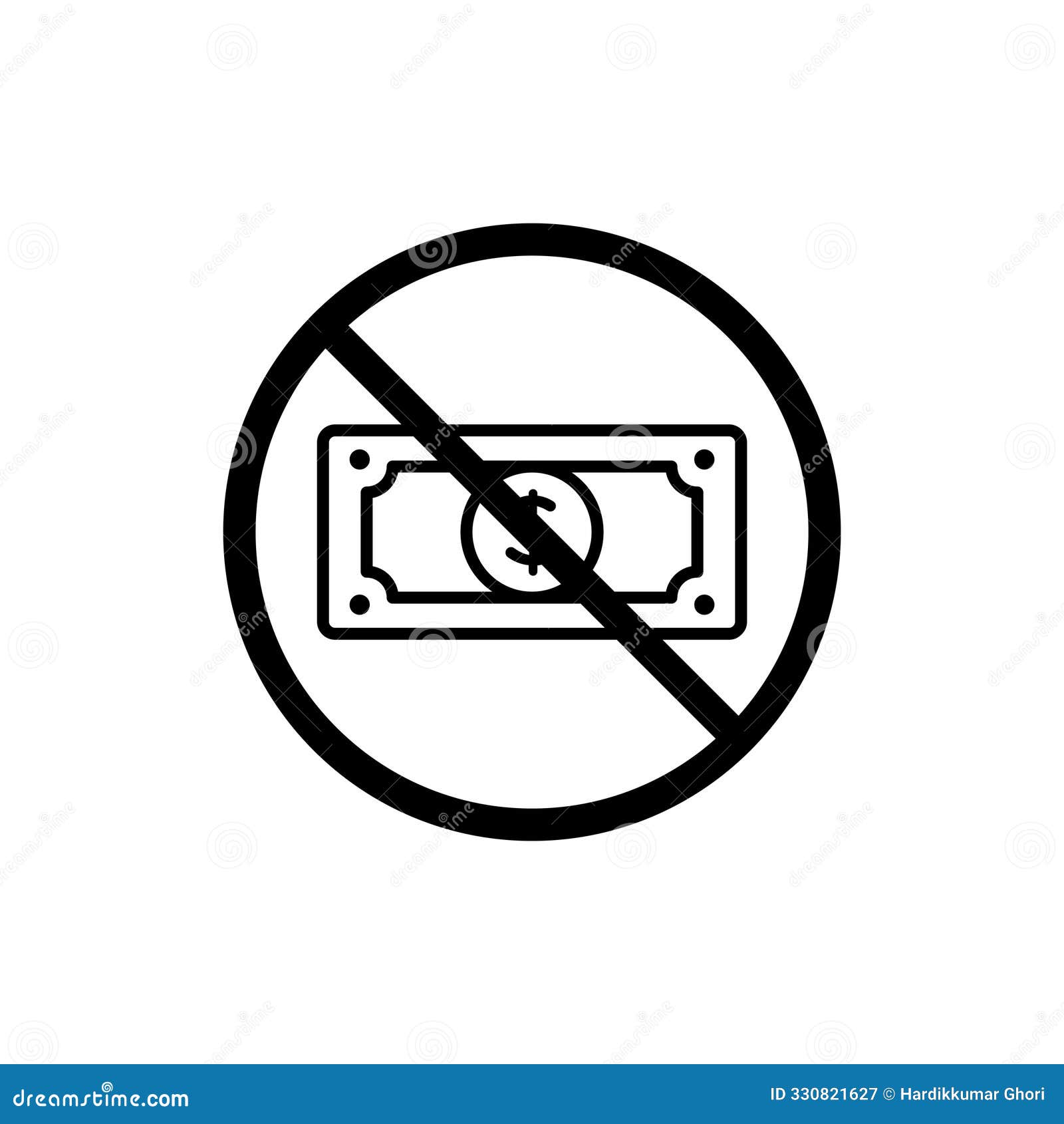 No money icon stock vector. Illustration of business - 330821627