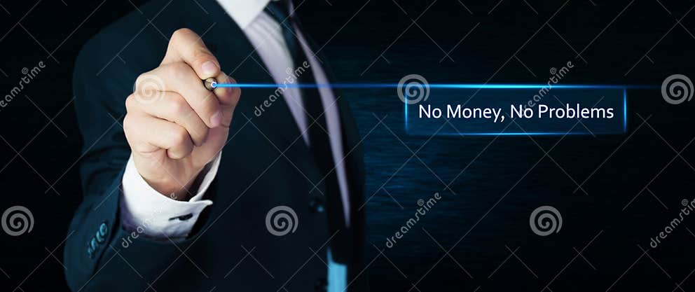 No money, no problems stock photo. Image of sign, finance - 112567458