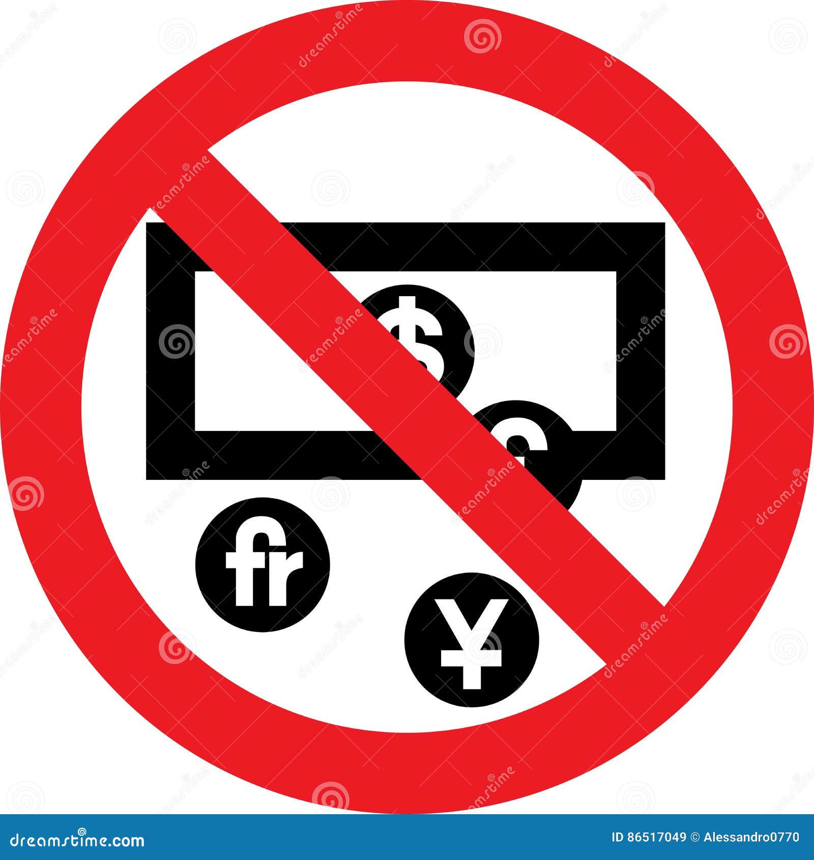 No money sign stock illustration. Illustration of badge - 86517049