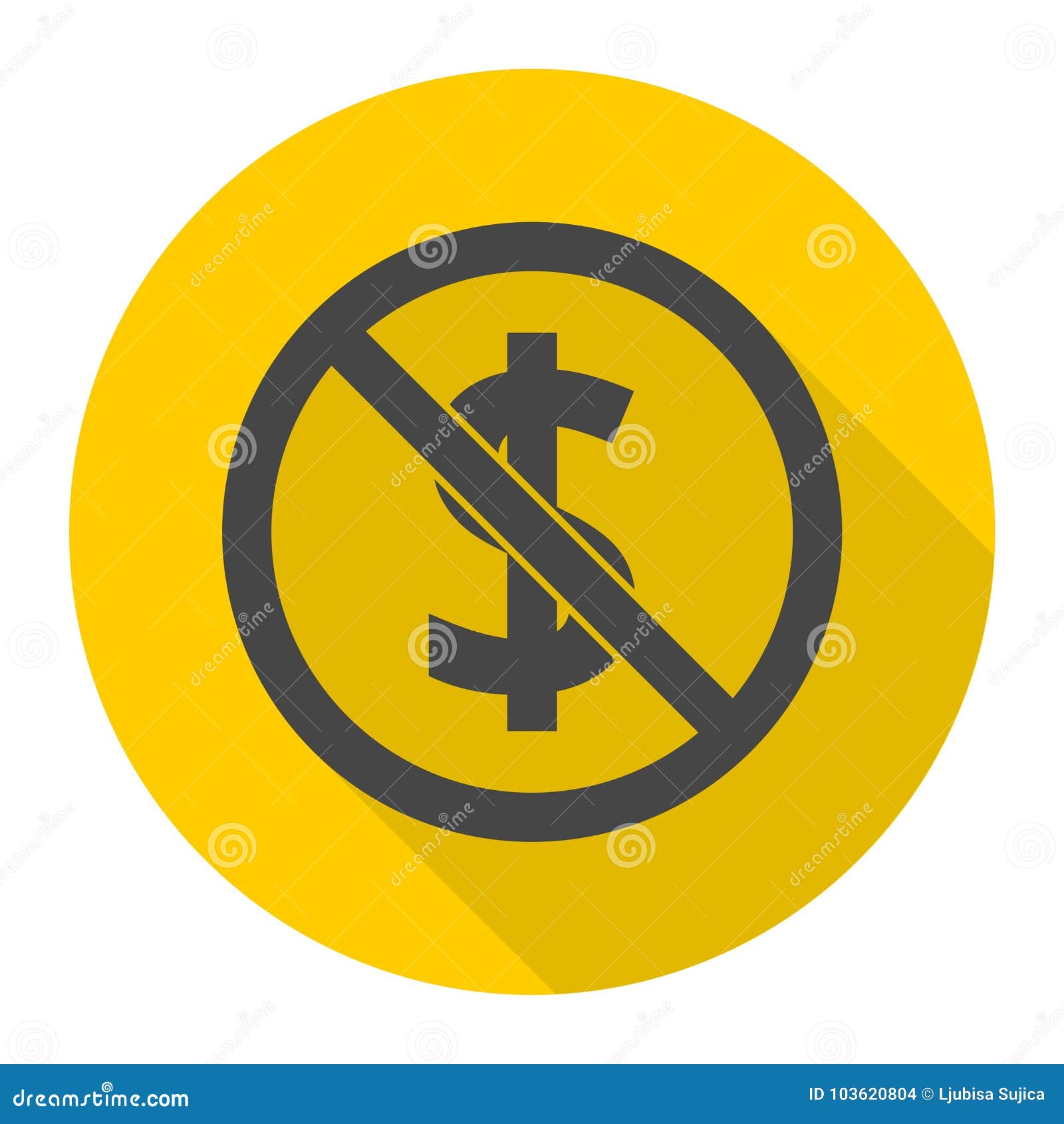No money sign icon stock vector. Illustration of cash - 103620804