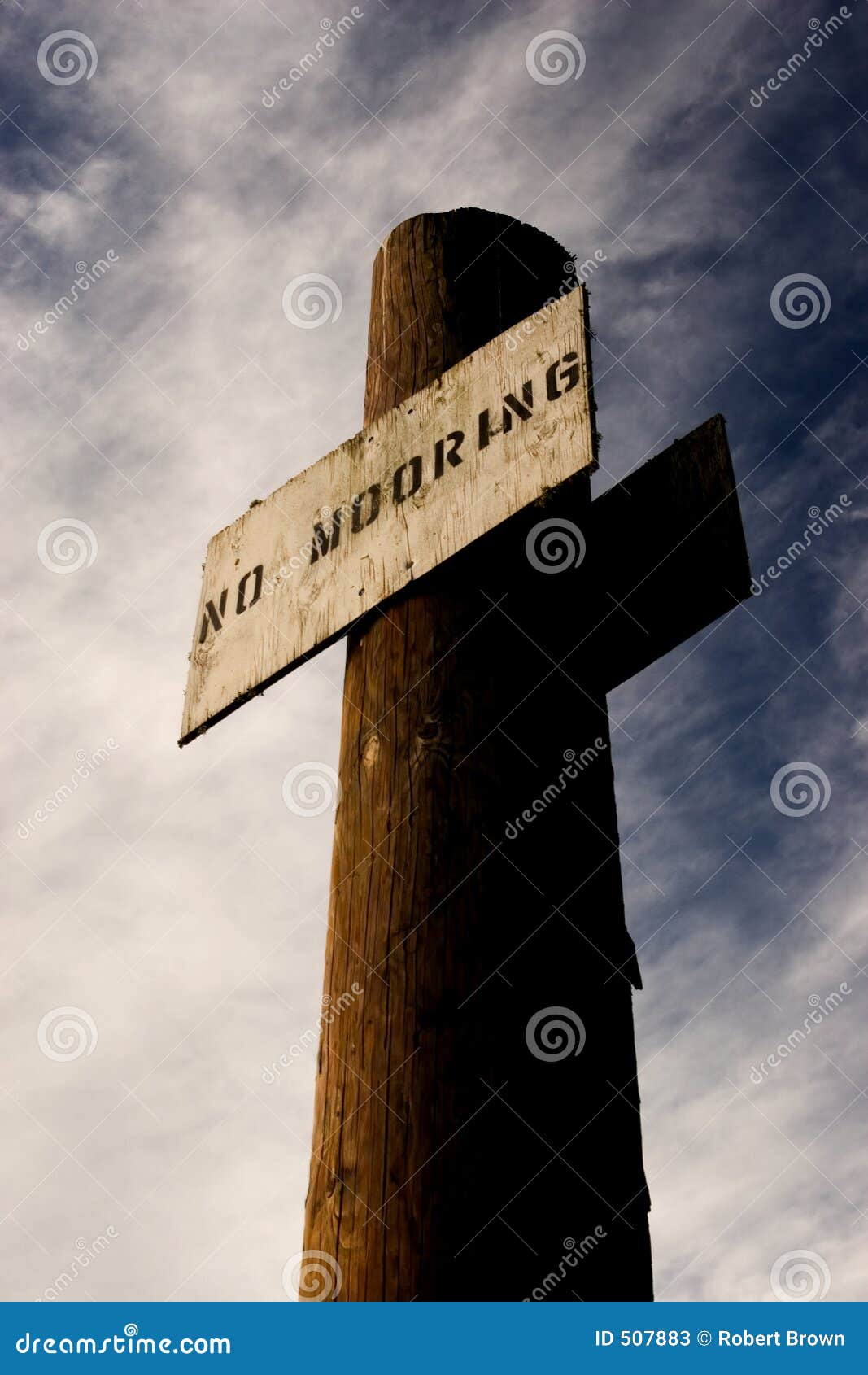 Mooring Sign On Canal Towpath Royalty-Free Stock Photo | CartoonDealer ...