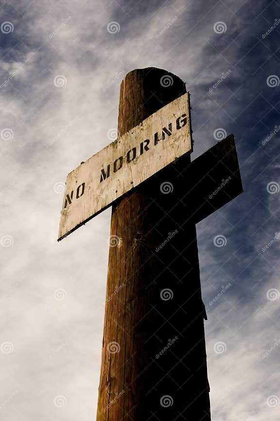 No mooring sign stock image. Image of outside, outdoor - 507883
