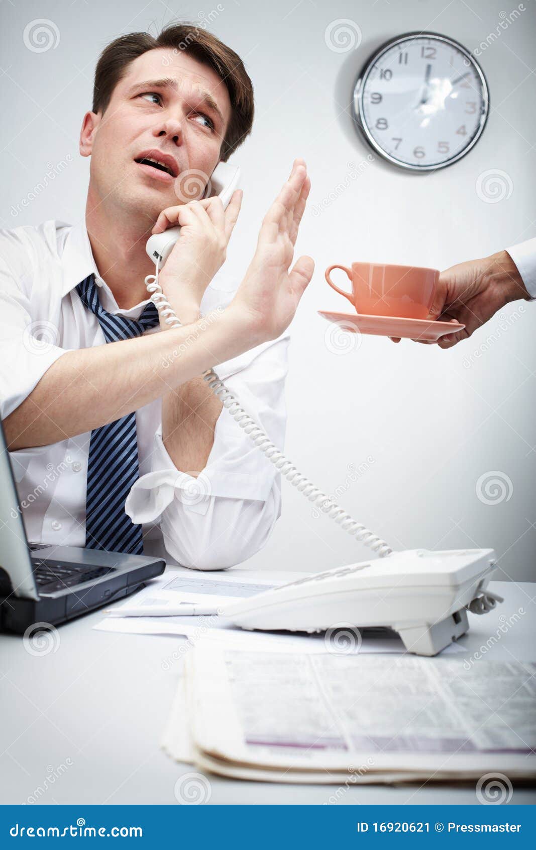 No more coffee breaks stock image. Image of businessman - 16920621