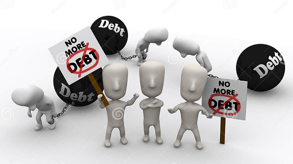 No More Debt stock illustration. Illustration of wealth - 20579419