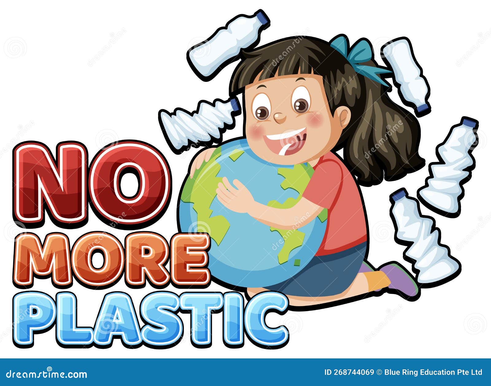 No More Plastic Logo Banner Design Stock Vector - Illustration of ...