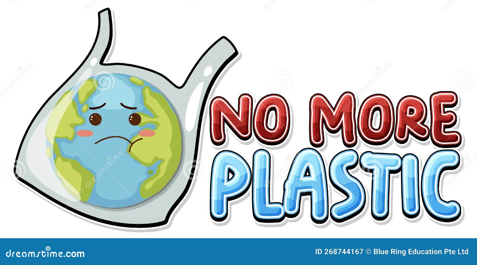 No More Plastic Logo Banner Design Stock Vector - Illustration of ...