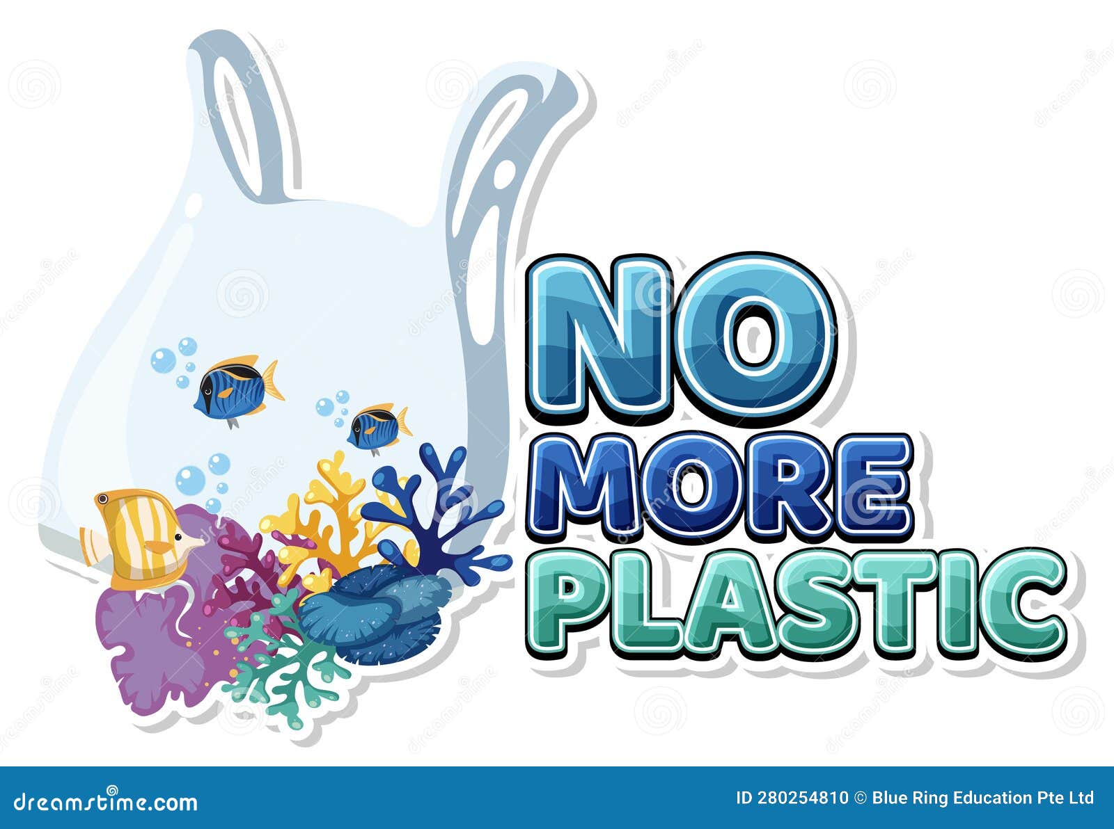 No More Plastic Logo Banner Design Stock Vector - Illustration of green ...