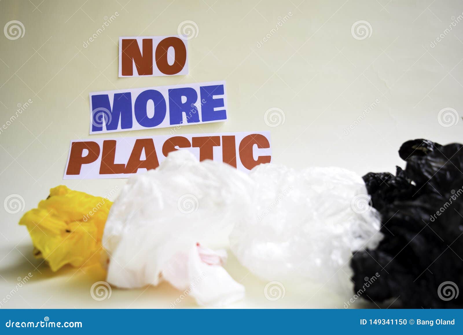 No More Plastic Message. it Shows a Plastic with Motto and Selective Focus No More Plastic Text ...