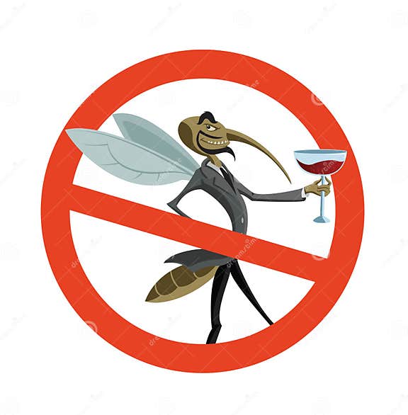 No mosquito stock vector. Illustration of epidemic, cross - 28650160