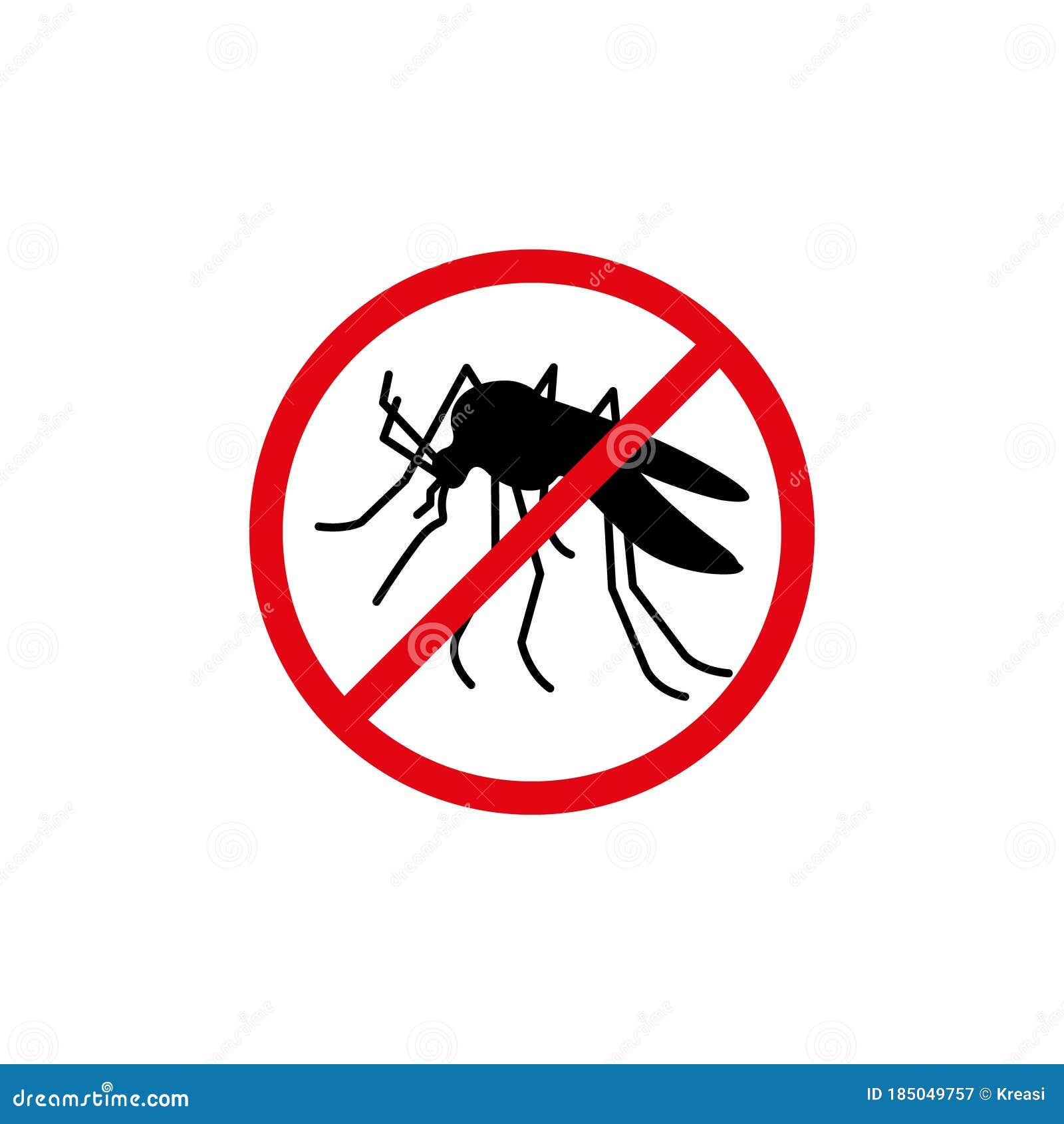 No Mosquito Sign, Stop Mosquito Icon Symbol Vector Design Stock Vector ...
