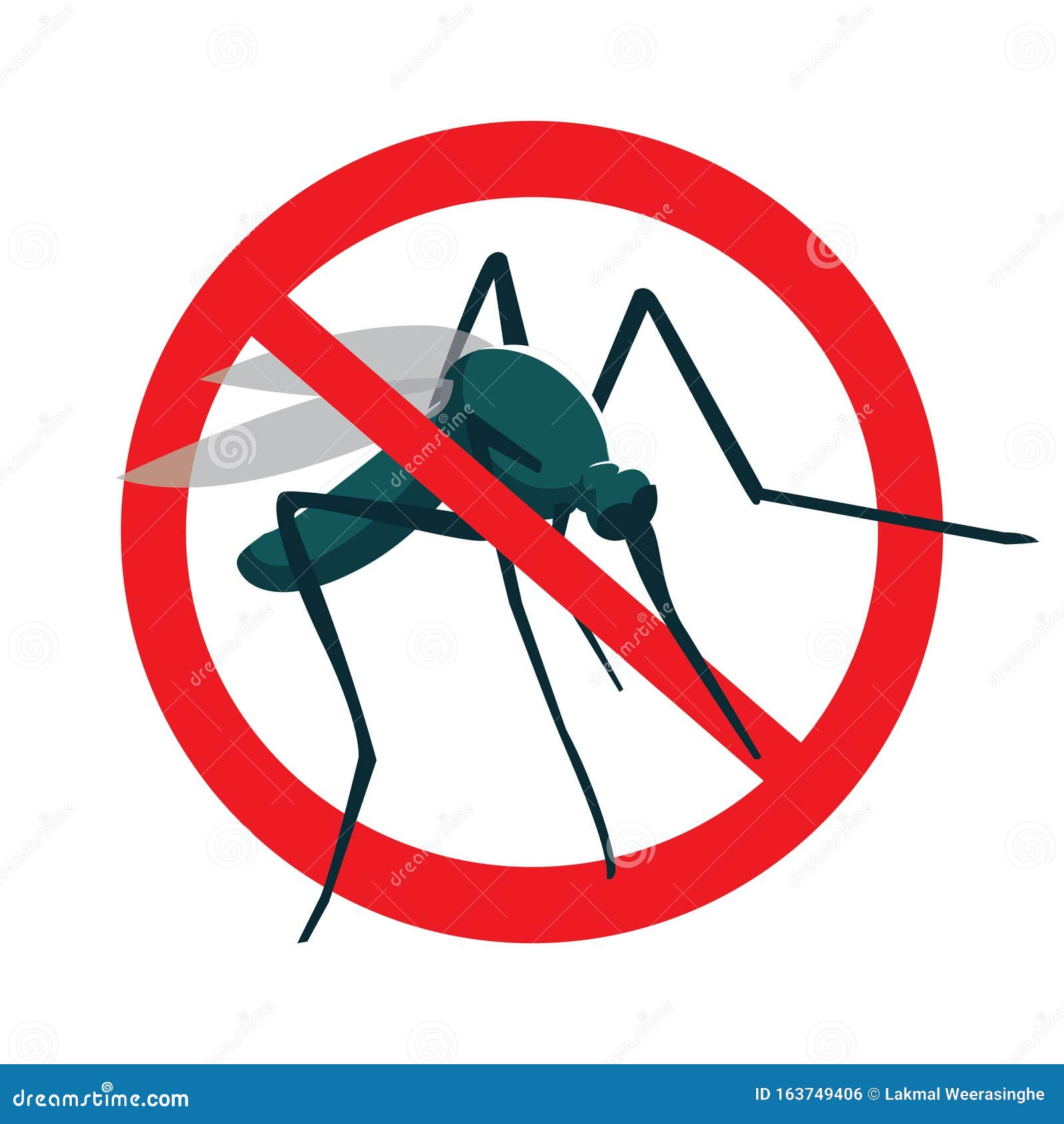 No Mosquito Sign Stop Mosquito Sign Isolated on White Background Stock ...