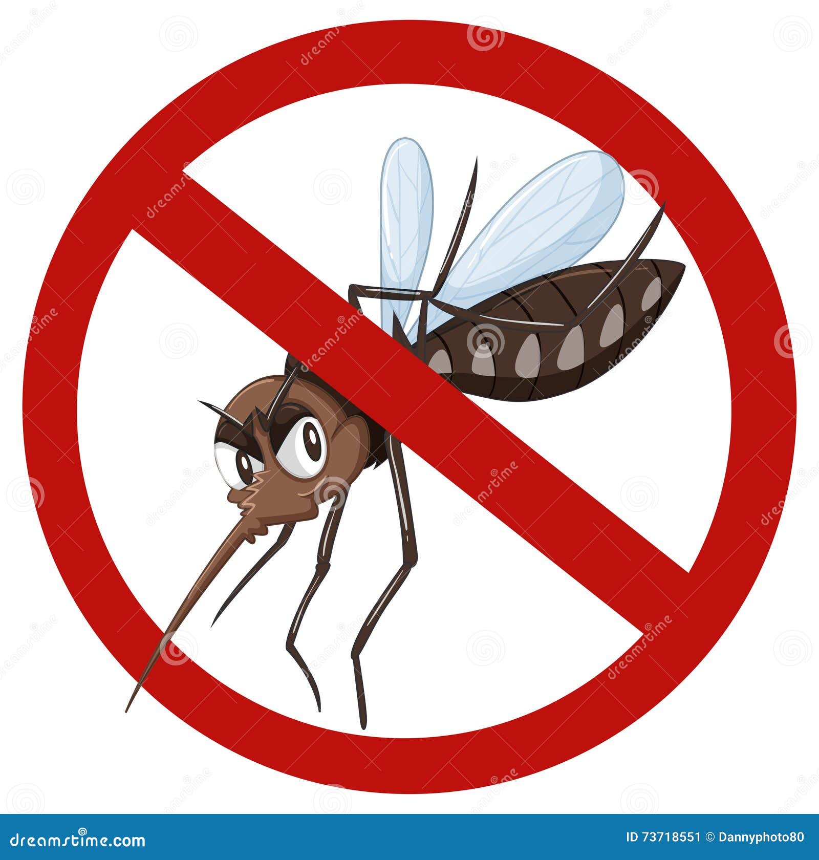 No Mosquito Sign Icon, Outline Style Vector Illustration ... No Mosquito Sign Icon, Outline Style Vector Illustration ...