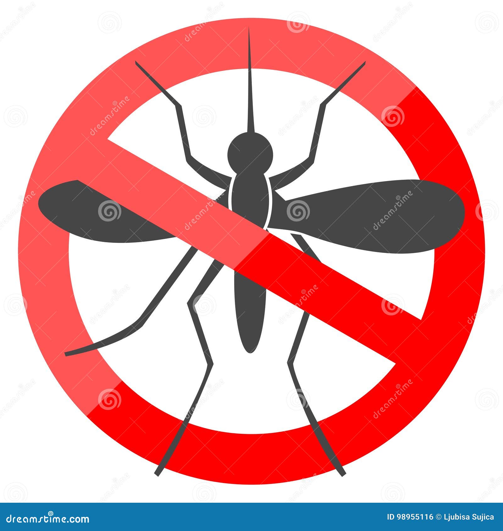 No Mosquito simple sign stock vector. Illustration of macro - 98955116