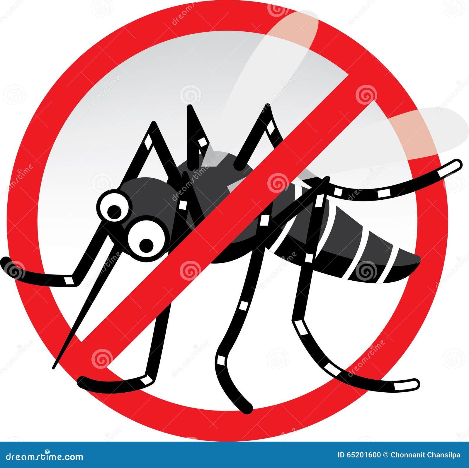 No mosquitoes stock vector. Illustration of sign, gnat - 65201600