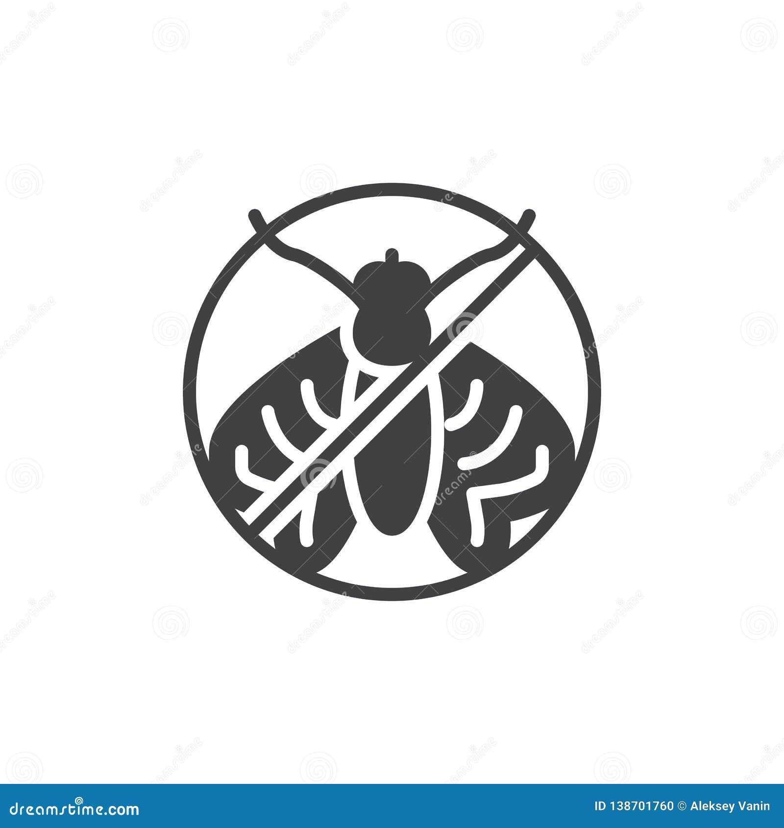 No Pests. Prohibition Insects Signs Set Cartoon Vector | CartoonDealer ...