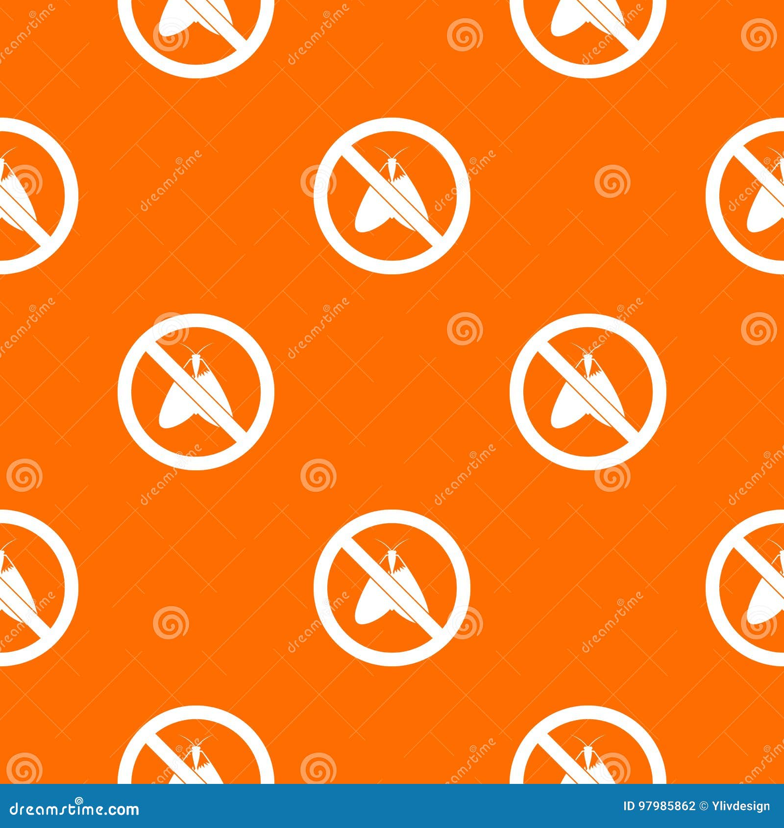 No Moth Sign Pattern Seamless Stock Vector - Illustration of entomology ...