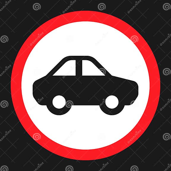 No Motor and Car Sign Flat Icon Stock Vector - Illustration of icon ...