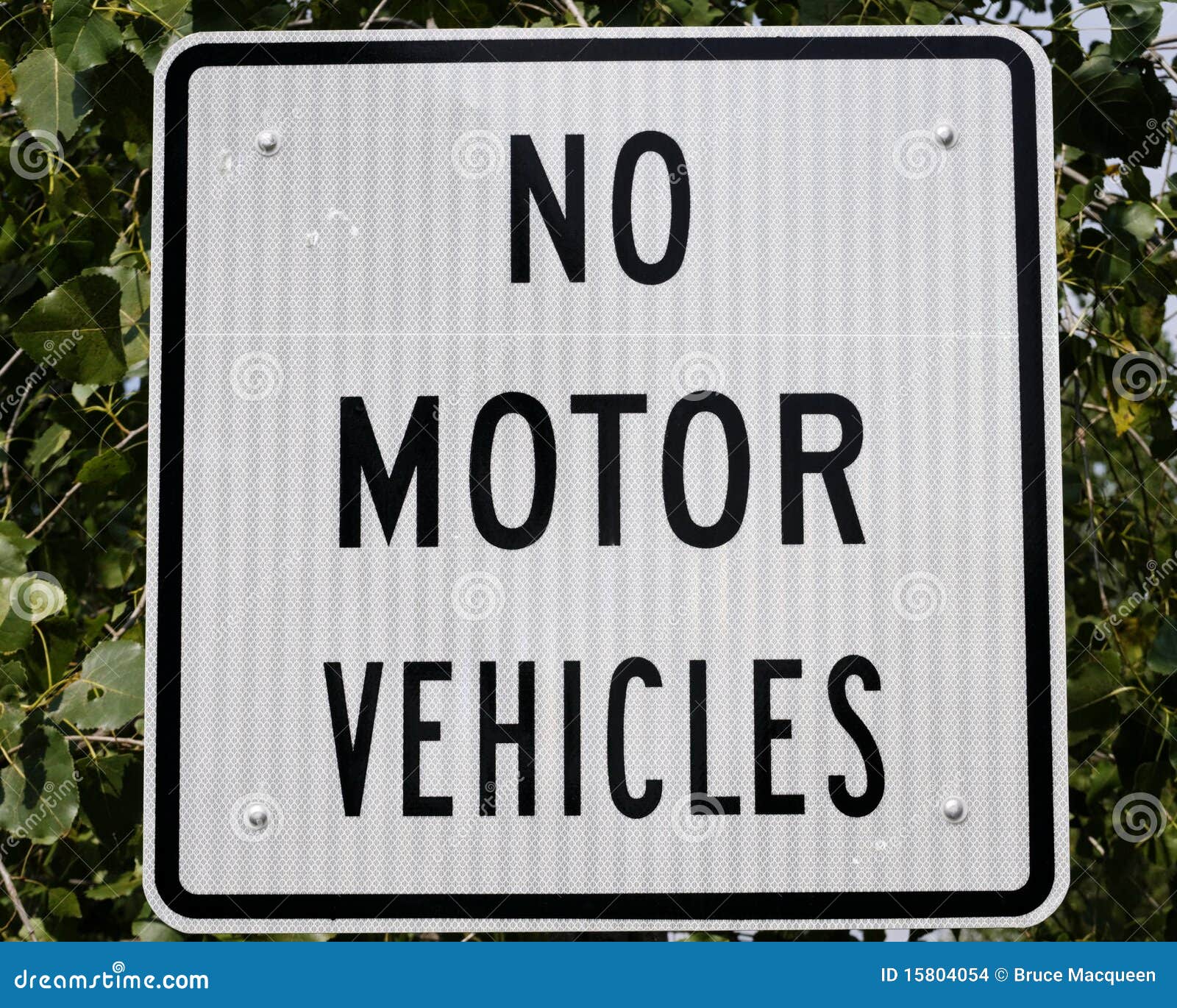 No Motor Vehicles Sign stock photo. Image of sign, vehicle - 15804054
