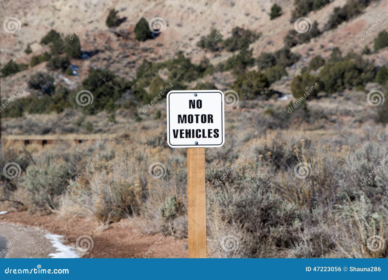 No Motor Vehicles Sign stock photo. Image of motor, forbid - 47223056