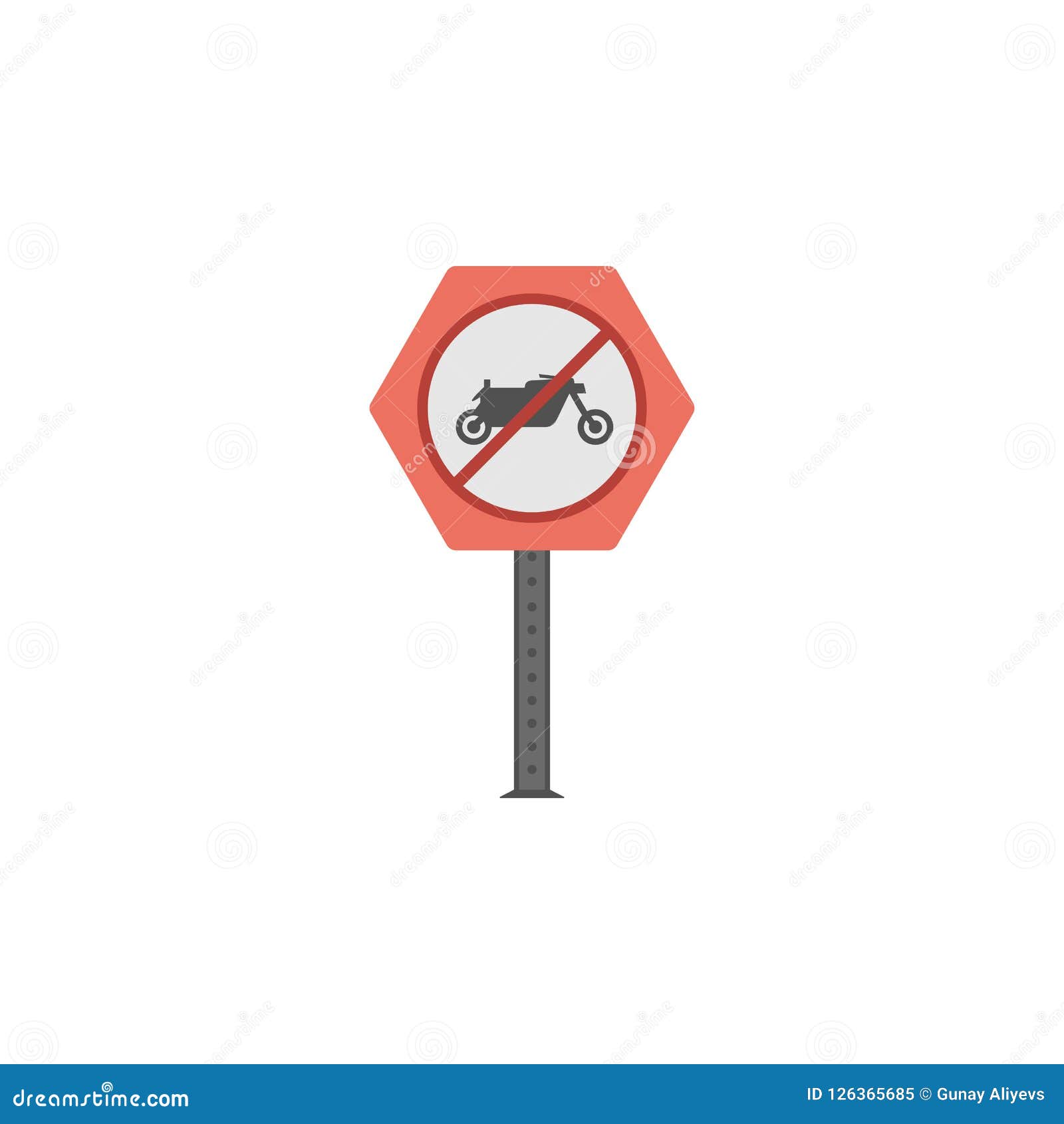 No Motorcycle Colored Icon. Element of Road Signs and Junctions Icon ...