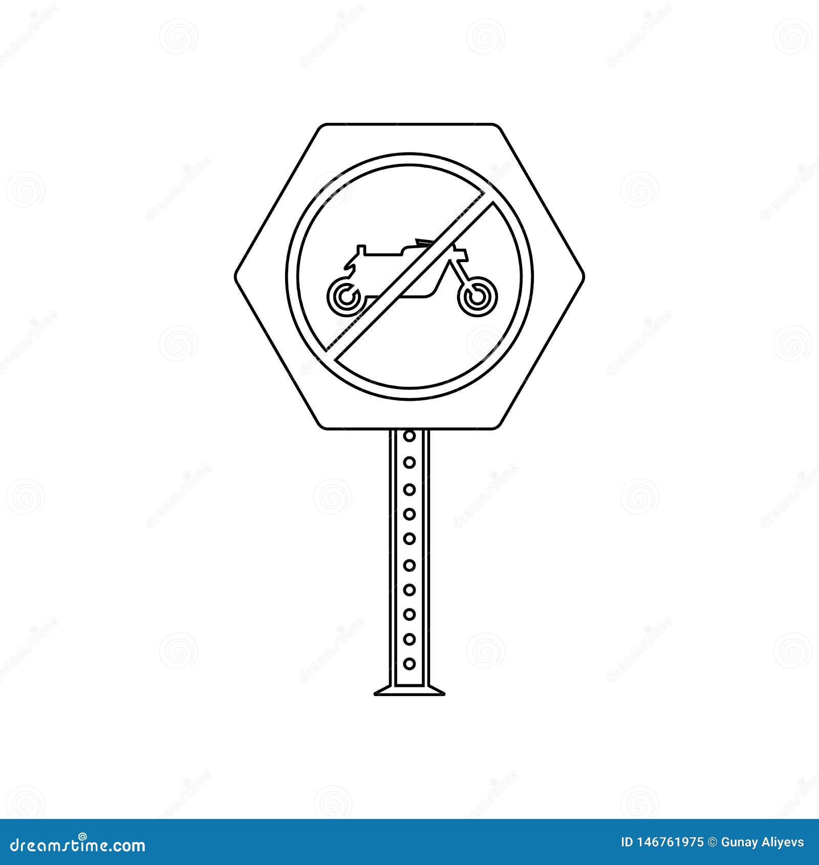 No Motorcycle Colored Icon. Element of Road Signs and Junctions for ...