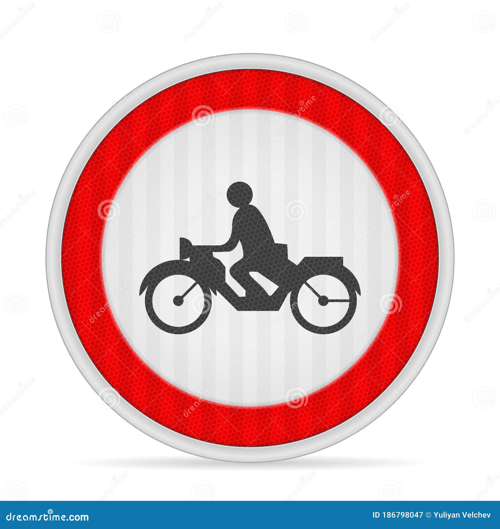 No motorcycles road sign stock vector. Illustration of object - 186798047