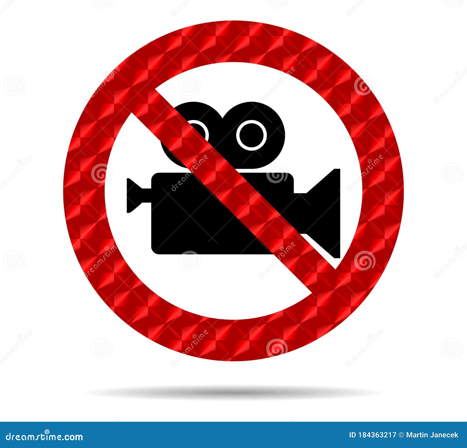 No movie camera sign stock image. Image of label, black - 184363217