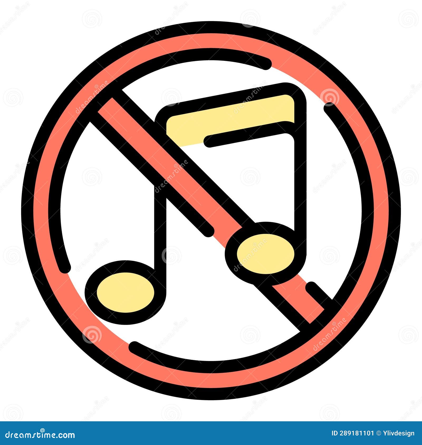 No music icon vector flat stock vector. Illustration of disabled ...