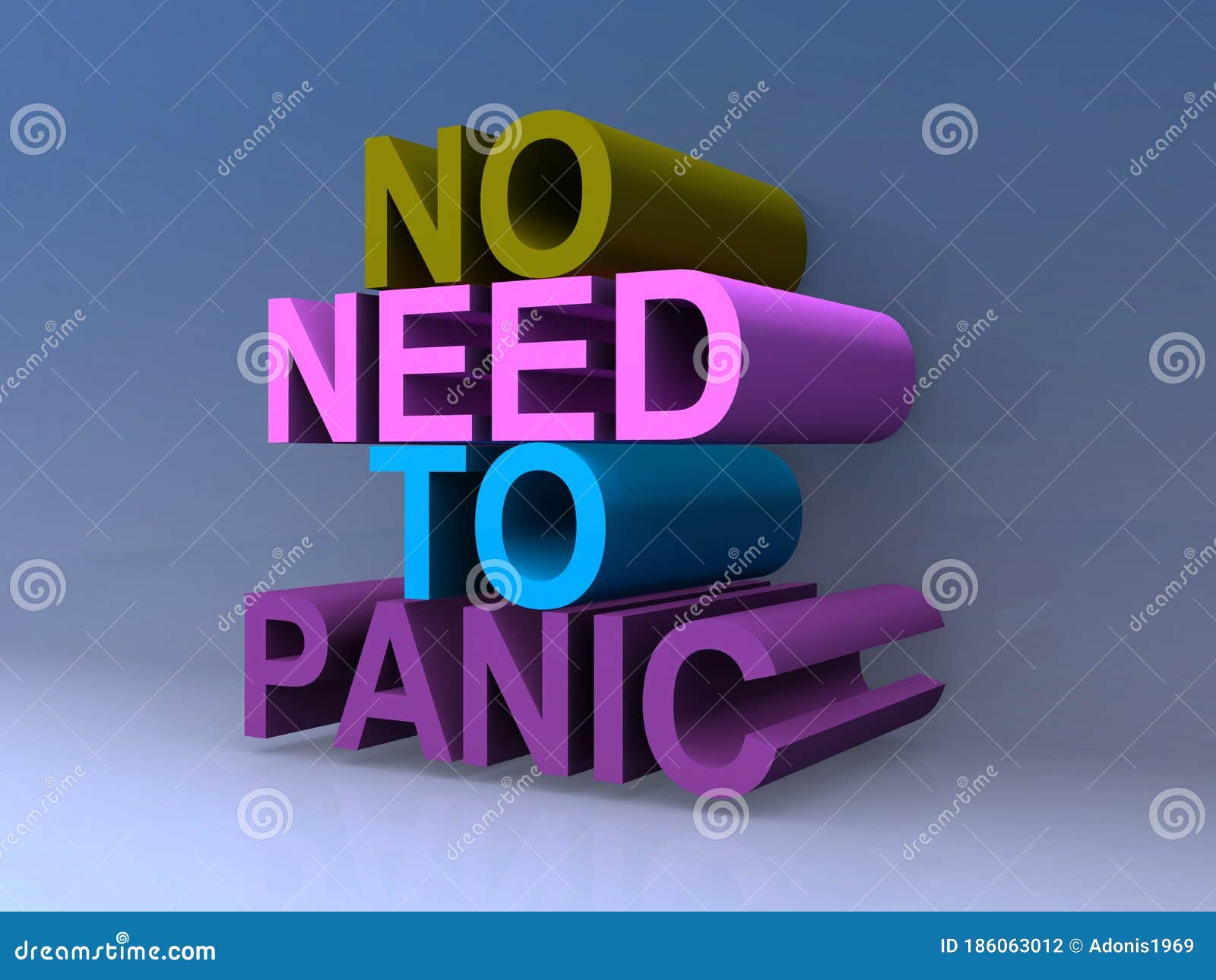 No need to panic stock illustration. Illustration of concept - 186063012