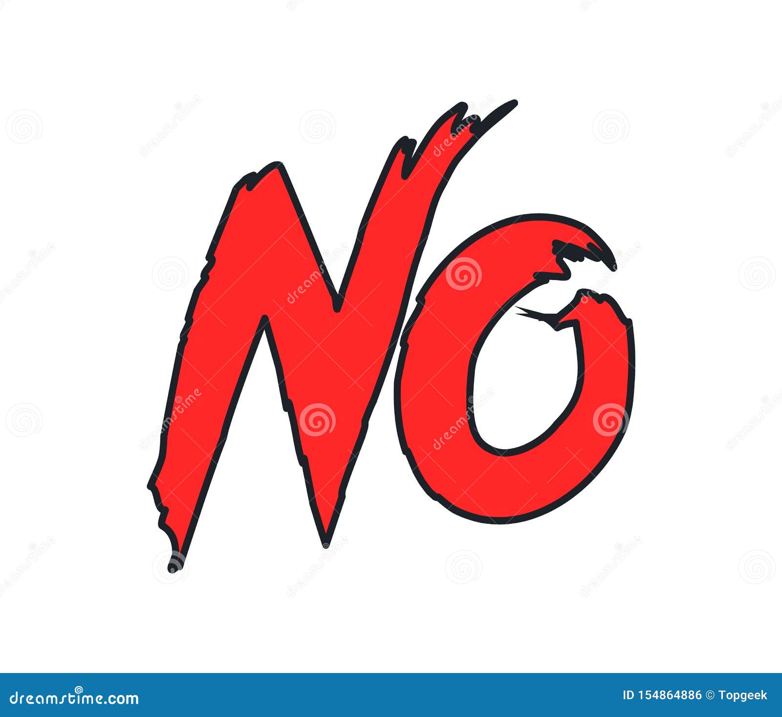 No Negative Answer Logotype Vector Illustration Stock Vector ...