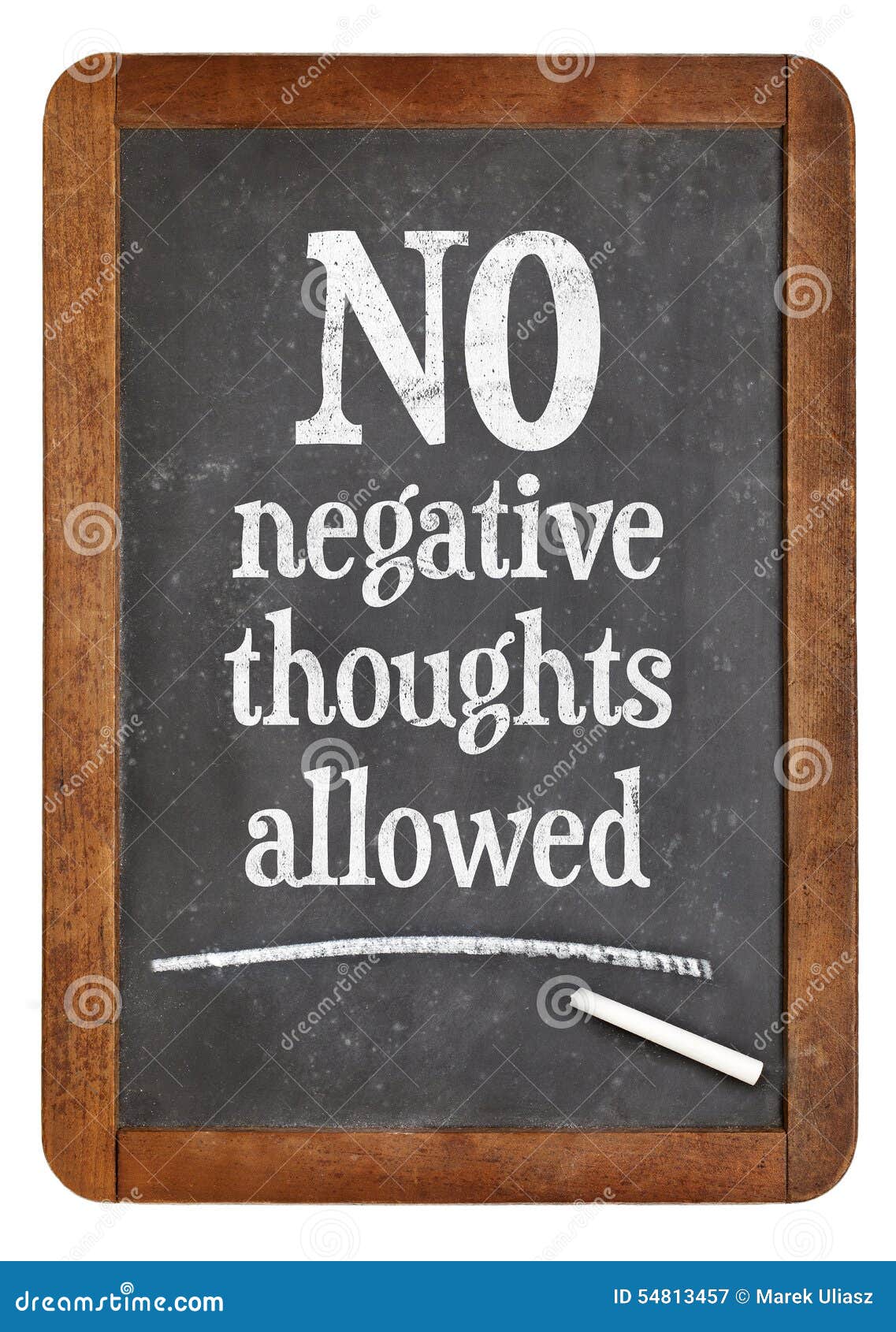 No Negative Thoughts Allowed Stock Image - Image of negative, positive ...