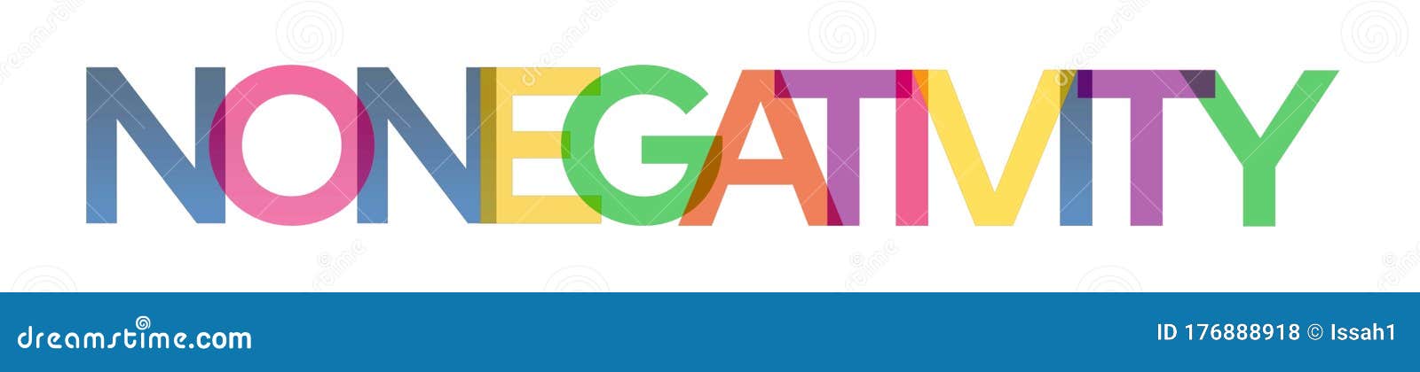 No Negativity. Phrase on a White Background in Rainbow Letters Stock ...