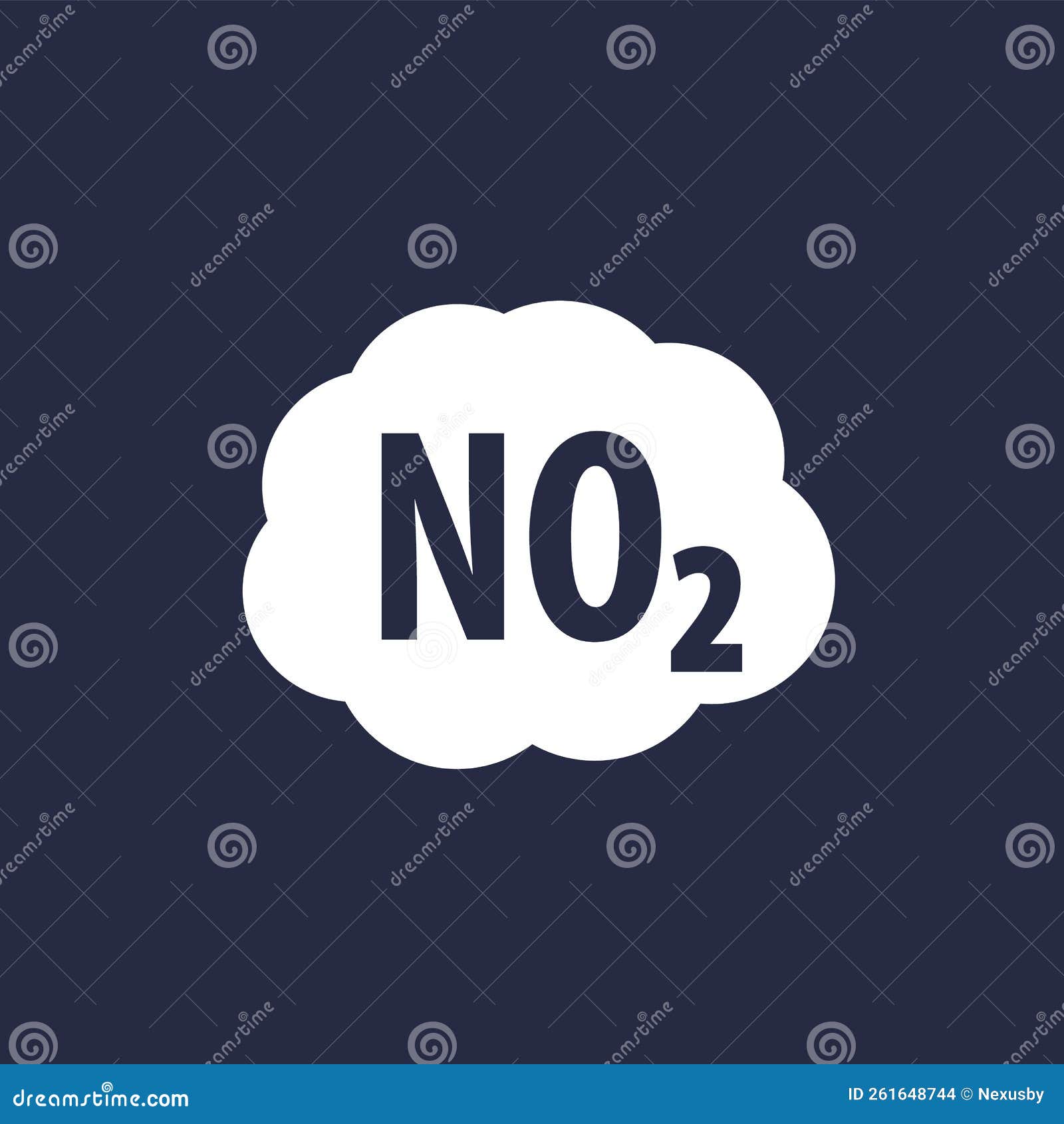 NO2, Nitrogen Dioxide Gas Icon Stock Vector - Illustration of pollute ...